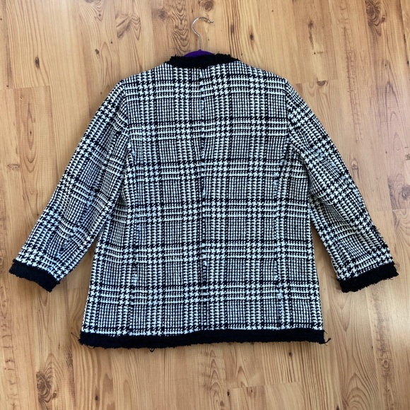 Zara | Jackets & Coats | Zara Tweed Houndstooth Jacket | Poshmark